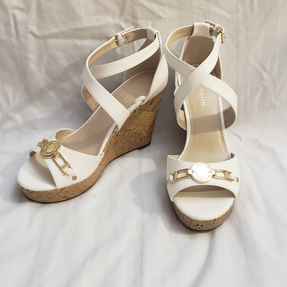 Marc Fisher | Shoes | Nwot Marc Fisher Brantor Cork Wedge Sandle | Poshmark